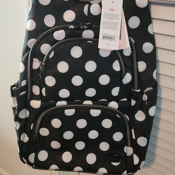 lug | Bags | Lug Hatchback 3 Backpack Black Large Dot Nwt | Poshmark
